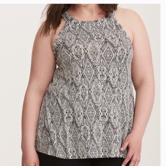 torrid | Tops | Torrid Black And White Aztec Tank | Poshmark